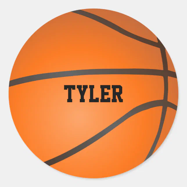 Personalized Basketball Sticker | Zazzle