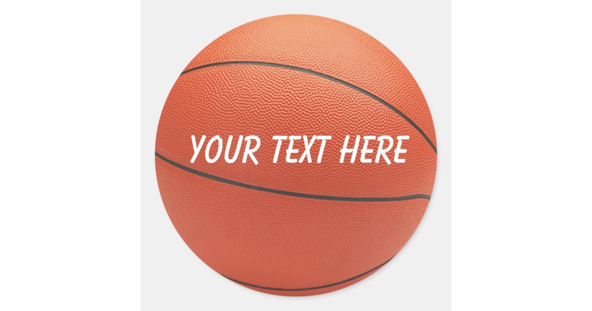 Personalized Basketball Sticker | Zazzle