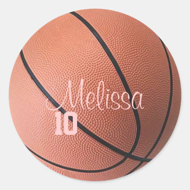 Personalized Basketball Stickers | Zazzle