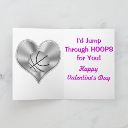 Personalized Basketball Valentines Day Cards | Zazzle
