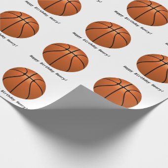 Personalized Basketball Wrapping Paper | Zazzle