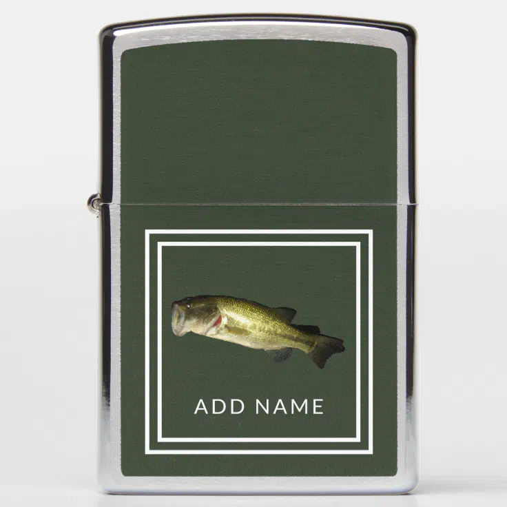 Personalized Bass Fish Zippo Lighter | Zazzle