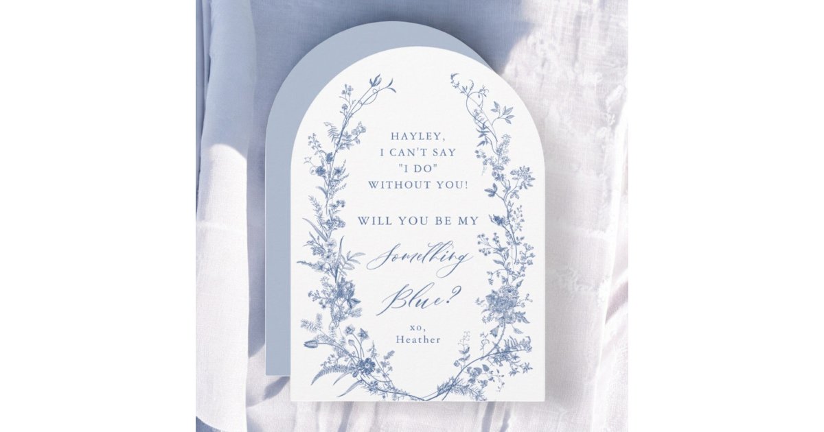 Personalized Be My Something Blue Proposal Invitation | Zazzle