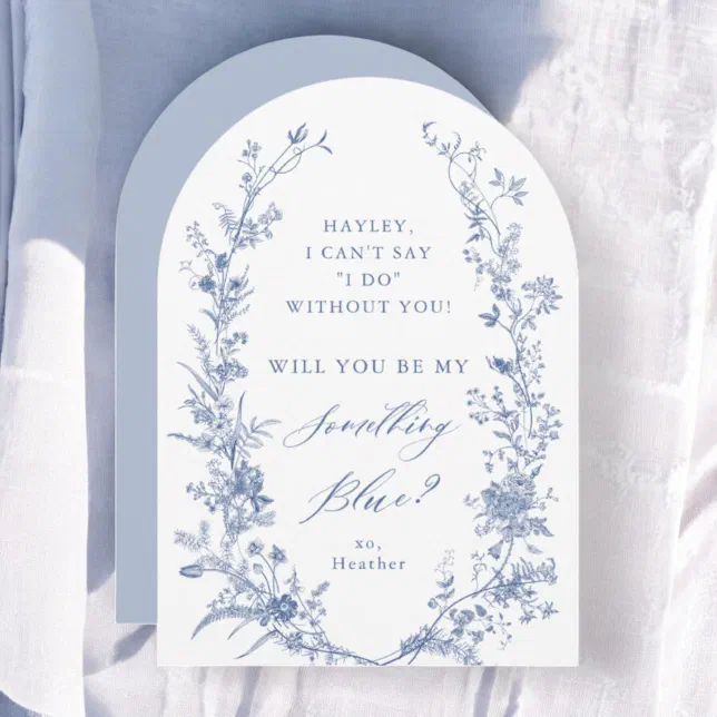 Personalized Be My Something Blue Proposal Invitation | Zazzle