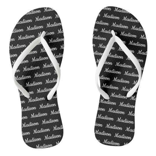 Personalized beach flip flops with fun pattern | Zazzle.com