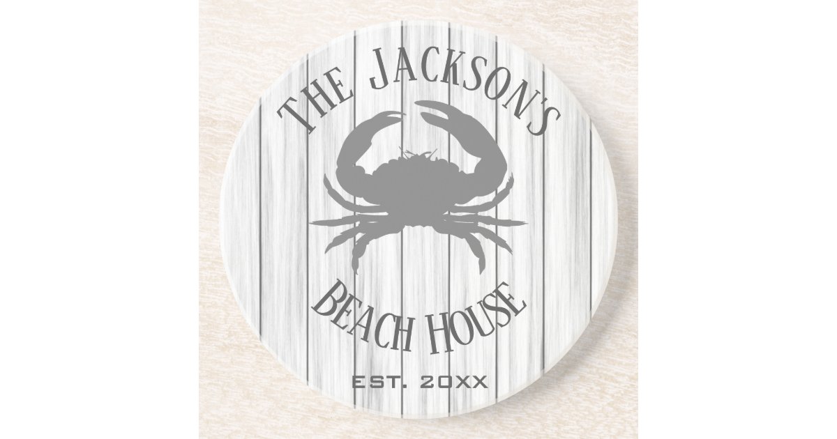 Personalized Beach House Coaster | Zazzle