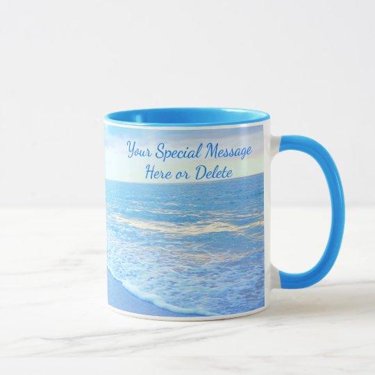 Personalized Beach Mugs with Gorgeous Beach Sunset | Zazzle.com