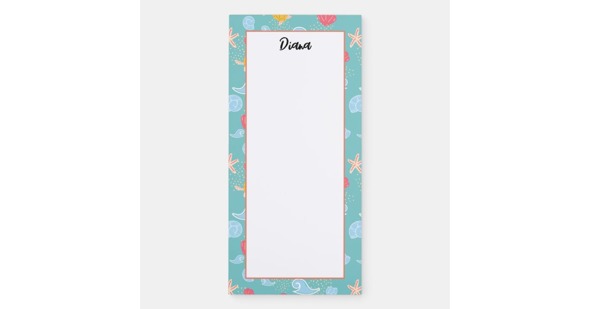 Personalized Beach Ocean Shore Magnetic Notepad | Zazzle