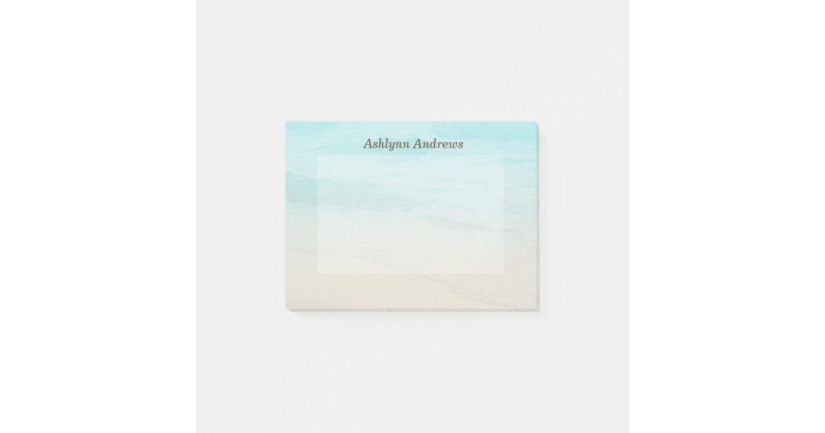 Personalized Beach Post-it Notes | Zazzle