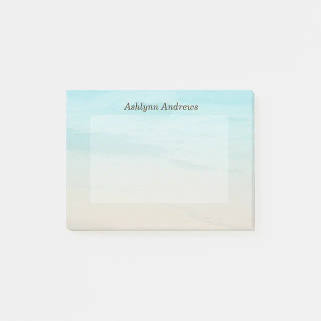Personalized Beach Post-it Notes | Zazzle