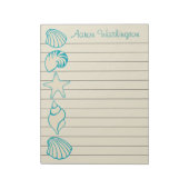 Personalized Beach Seashell Notepad | Zazzle
