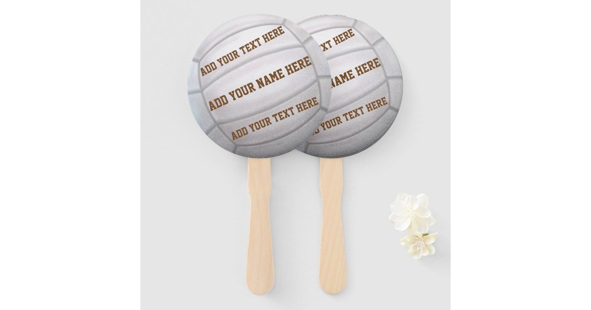 Personalized Beach Volleyball Hand Fan | Zazzle