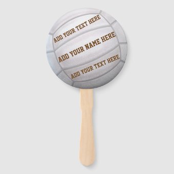 Personalized Beach Volleyball Hand Fan | Zazzle