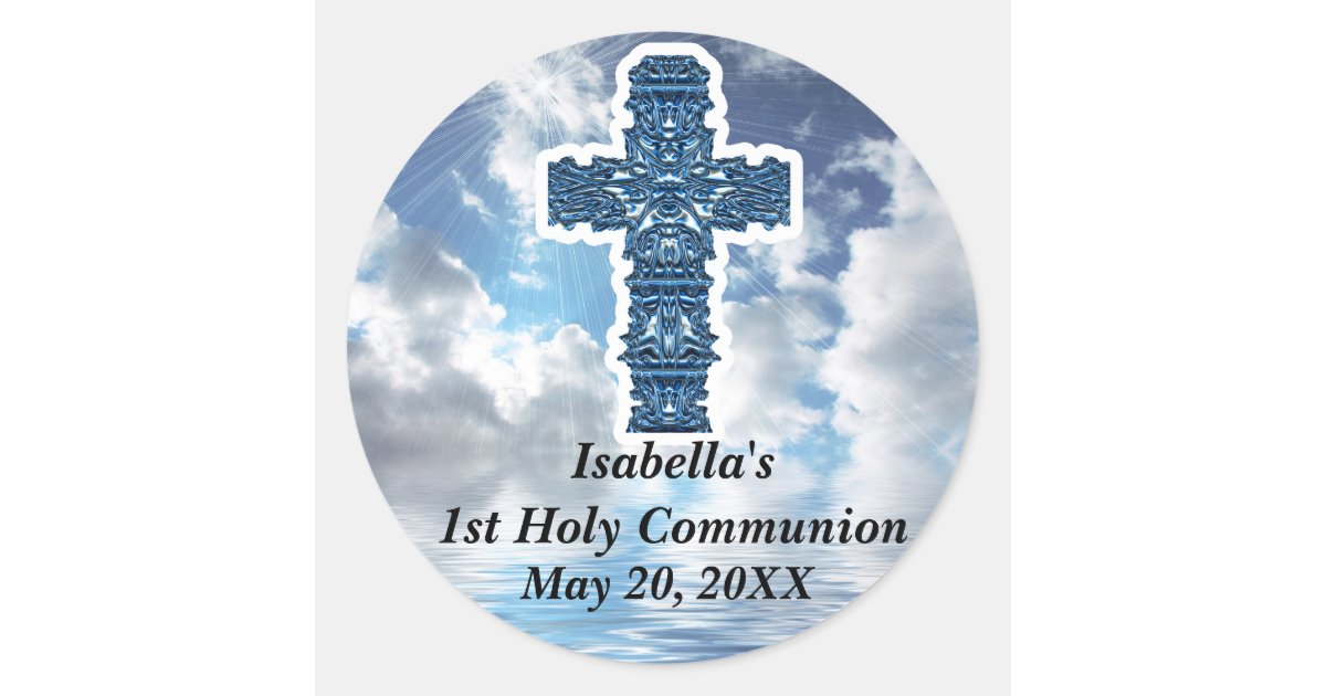 Personalized Beautiful 1st Holy Communion Stickers | Zazzle