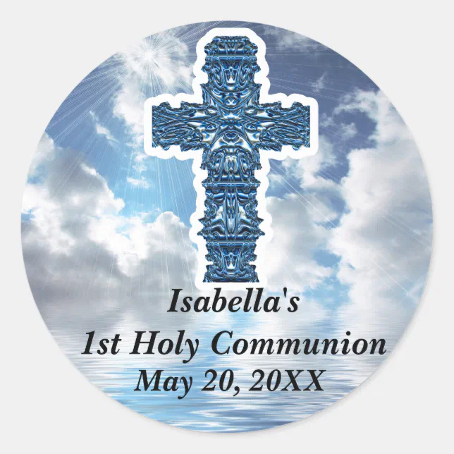 Personalized Beautiful 1st Holy Communion Stickers | Zazzle
