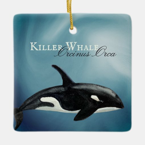 Personalized Beautiful Orca Killer Whale Christmas Ceramic Ornament ...
