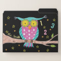 Personalized beautiful owl teacher file folders | Zazzle