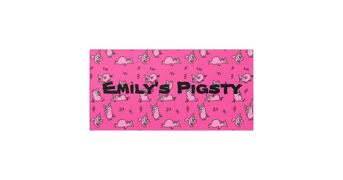 Personalized Bedroom Door Sign Pigsty | Zazzle