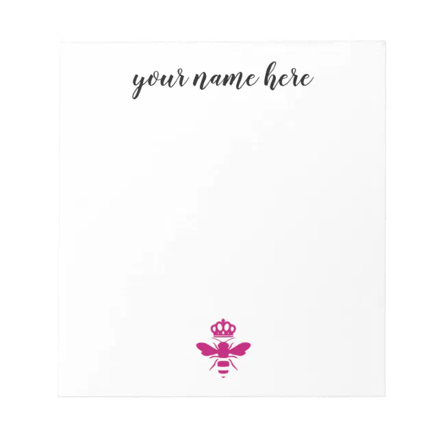 Personalized Bee Notepad | Zazzle