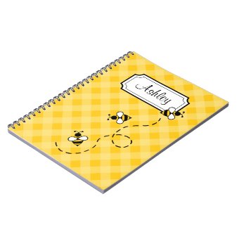 Personalized Bee School Office Notebook Gift | Zazzle