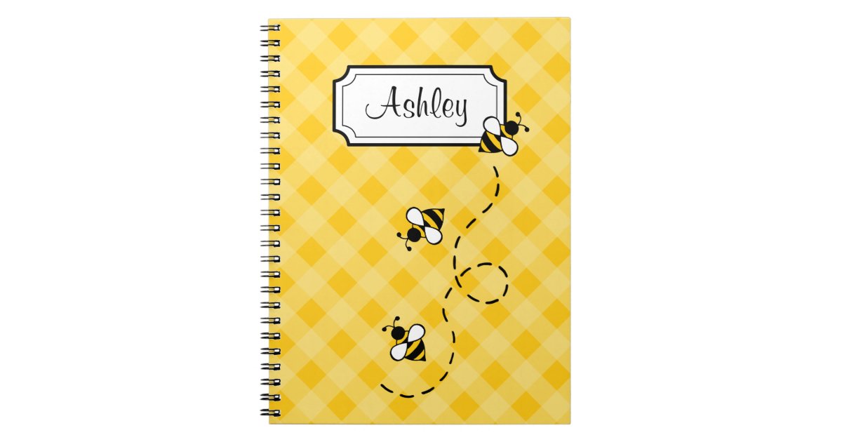 Personalized Bee School Office Notebook Gift | Zazzle