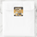 Personalized Beer Bottle Sudsy Mug Brewing Bar Square Sticker | Zazzle