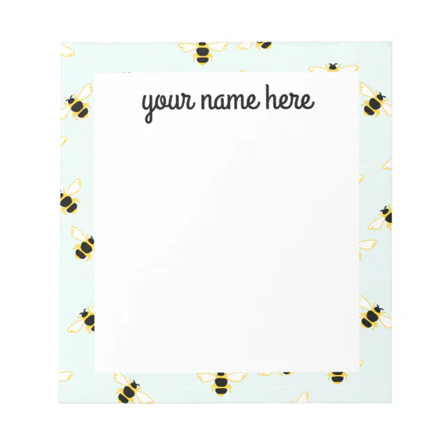 Personalized Bees Notepad | Zazzle