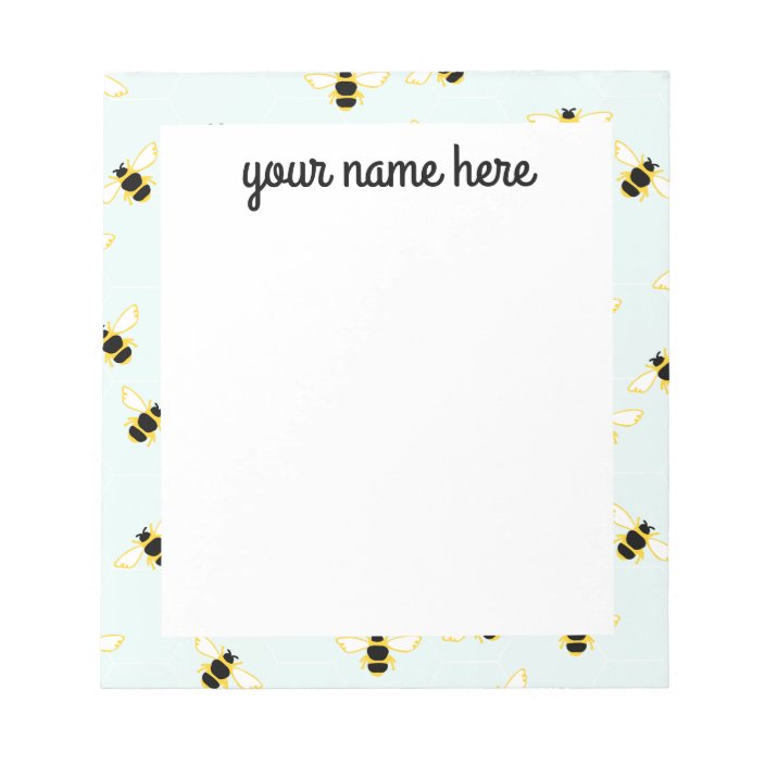 Personalized Bees Notepad | Zazzle.com