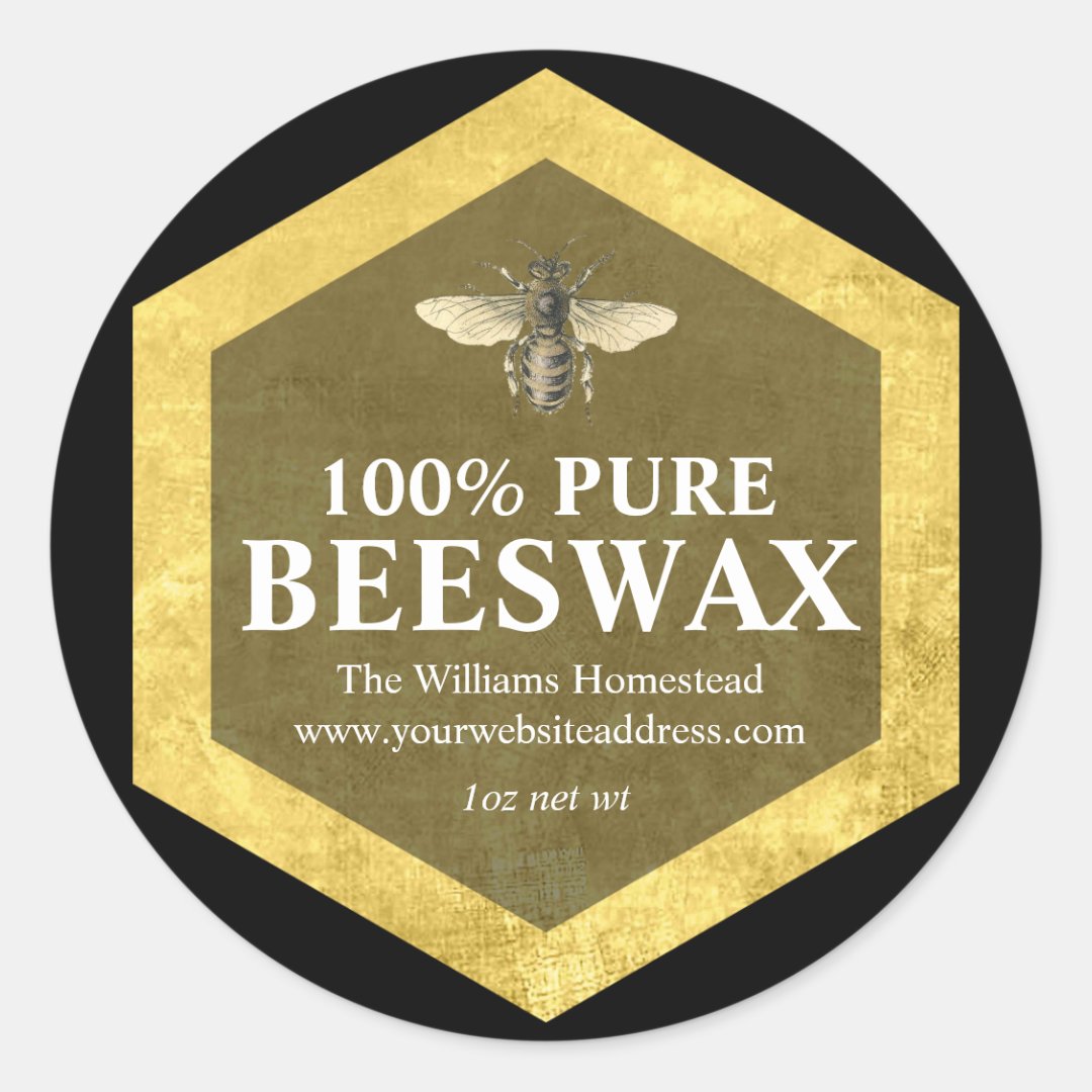 Personalized Beeswax Label with Apiary Name | Zazzle