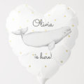 Personalized Beluga Whale New Baby Shower Heart Balloon | Zazzle