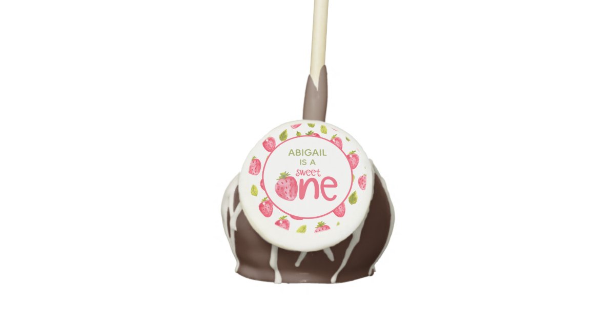 Personalized Berry First Birthday Cake Pops | Zazzle