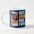 Personalized Best Bonus Dad Ever Stepfather Giant Coffee Mug | Zazzle