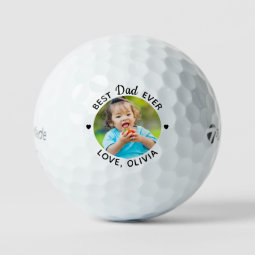Personalized Best DAD Custom Photo Fathers Day Golf Balls | Zazzle