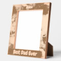 Personalized Best Dad Ever Fathers Day Gift Wooden Engraved Frames | Zazzle