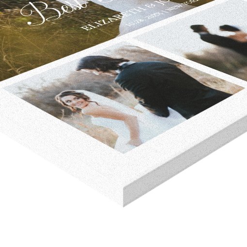 Personalized Best Day Ever 4 Photo Collage Canvas Print | Zazzle