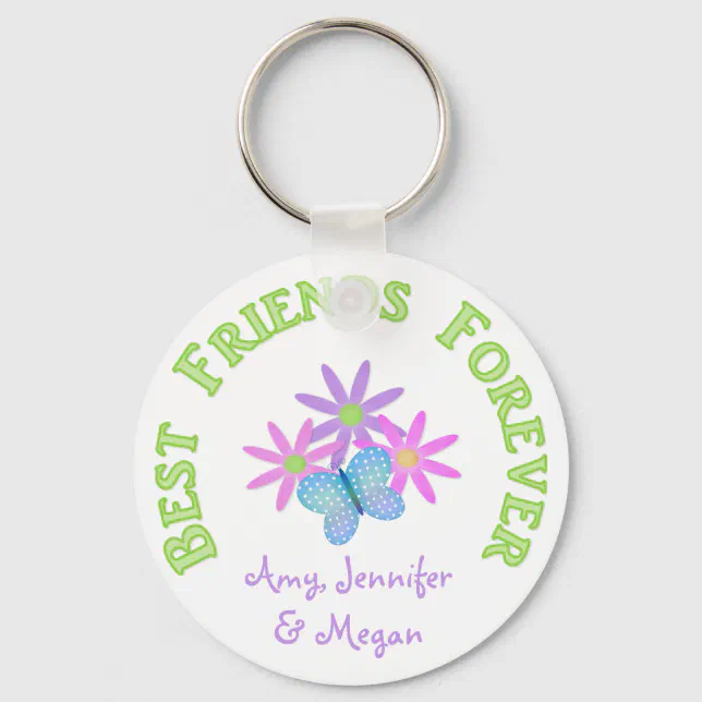 Personalized Best Friend Forever Keychain | Zazzle