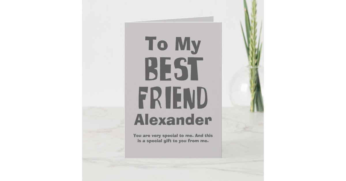 Personalized Best Friend Greeting Card | Zazzle