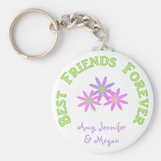 Personalized Best Friends Forever Keychain | Zazzle.com