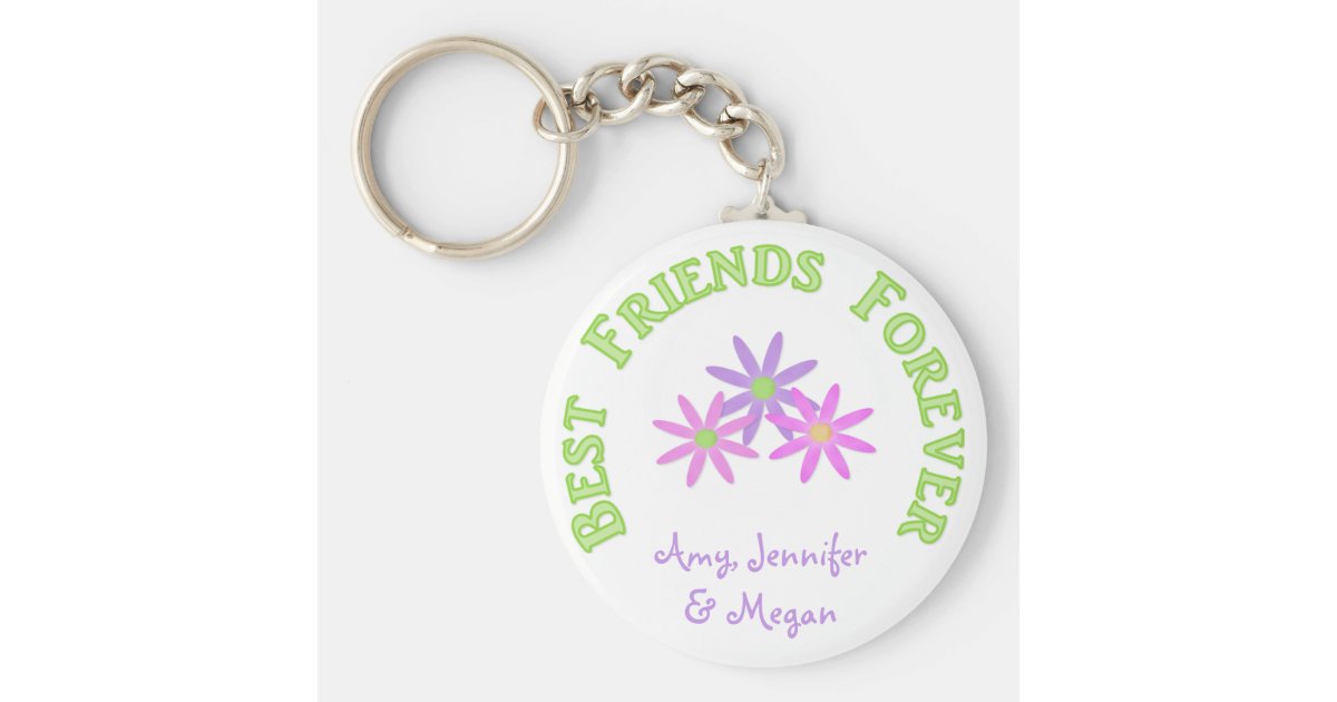 Personalized Best Friends Forever Keychain | Zazzle.com