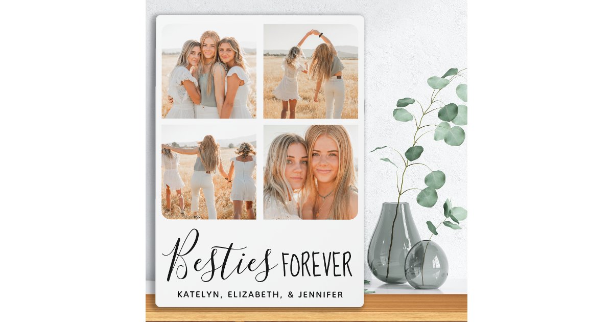 Personalized Best Friends Forever Photo Collage Plaque | Zazzle
