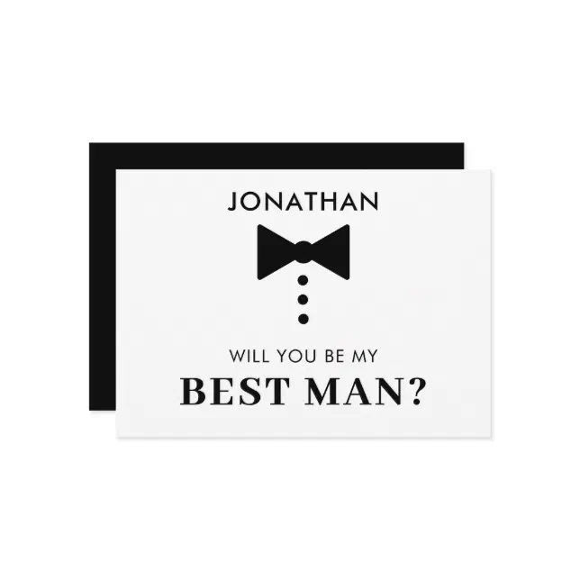 Personalized Best Man Proposal Modern Tuxedo Invitation | Zazzle