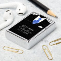 Personalized Best Man Suit and Blue Tie Zippo Lighter | Zazzle
