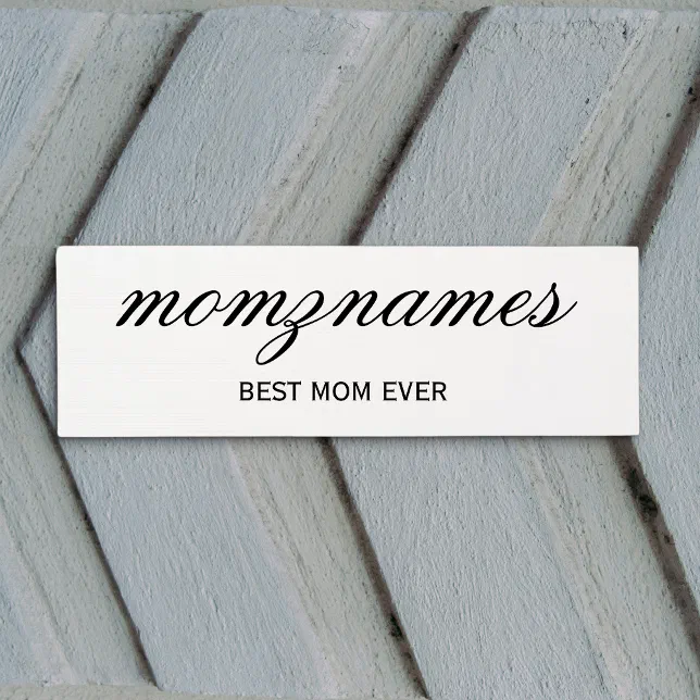 Personalized Best Mom Ever Calligraphy Name Yoga Mat | Zazzle