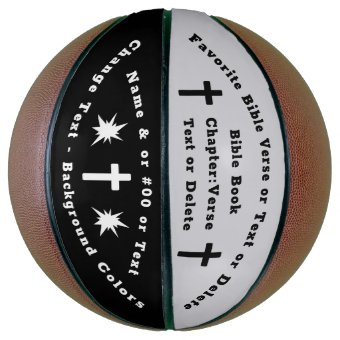 Personalized Bible Verse Basketball Ball Your TEXT | Zazzle