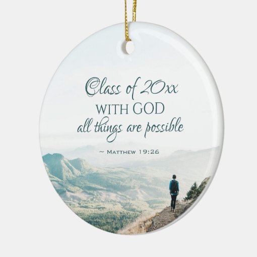 Personalized Bible Verse Christian Graduation Ceramic Ornament | Zazzle