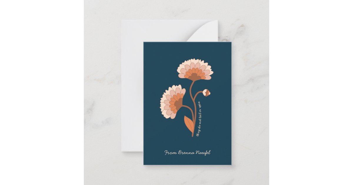 Personalized Bible Verse Retro Floral Christian Note Card | Zazzle
