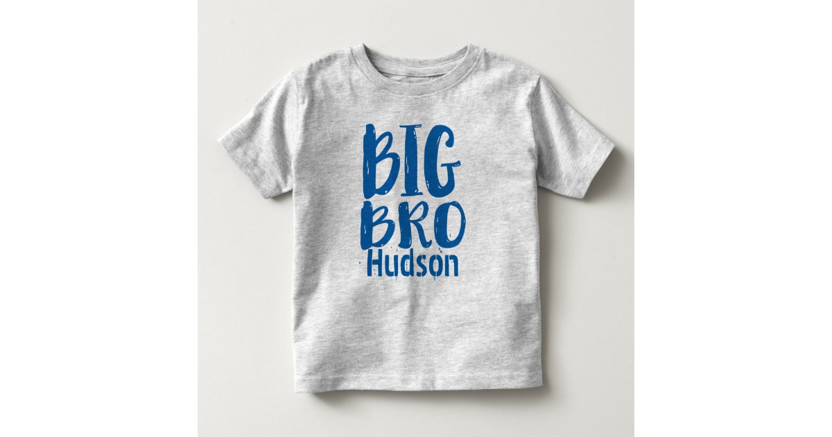 Personalized BIG BRO Blue Toddler T-shirt | Zazzle