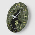 Personalized Bigfoot Sasquatch Camo Style Large Clock | Zazzle