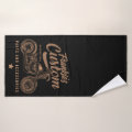 Personalized Biker Custom Bobber Motorcycle Garage Bath Towel Set | Zazzle