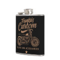 Personalized Biker Custom Bobber Motorcycle Garage Flask | Zazzle